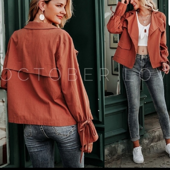 October Love | Jackets & Coats | Rust Colored Jacket | Poshmark